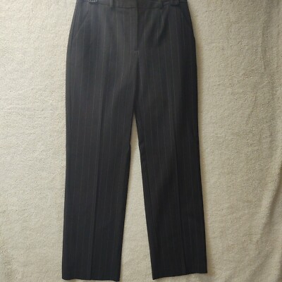 Laura Scott Pants Womens Size 4 Petite Black Pinstripe Career Slacks | eBay