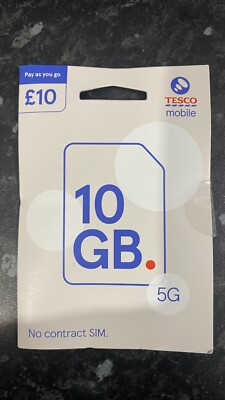TESCO Mobile 4G/5G UK PAYG Data SIM Card , Compatible with All Devices ...