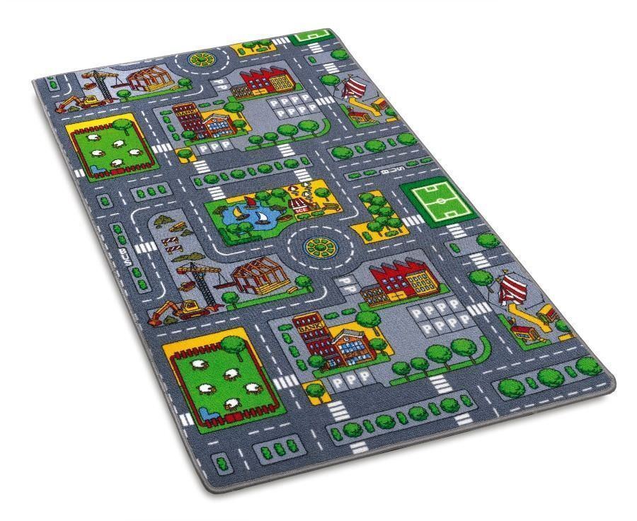 Large City Car Race Play Mat Rug Kids Boys Road Farm Non Slip Backing ...
