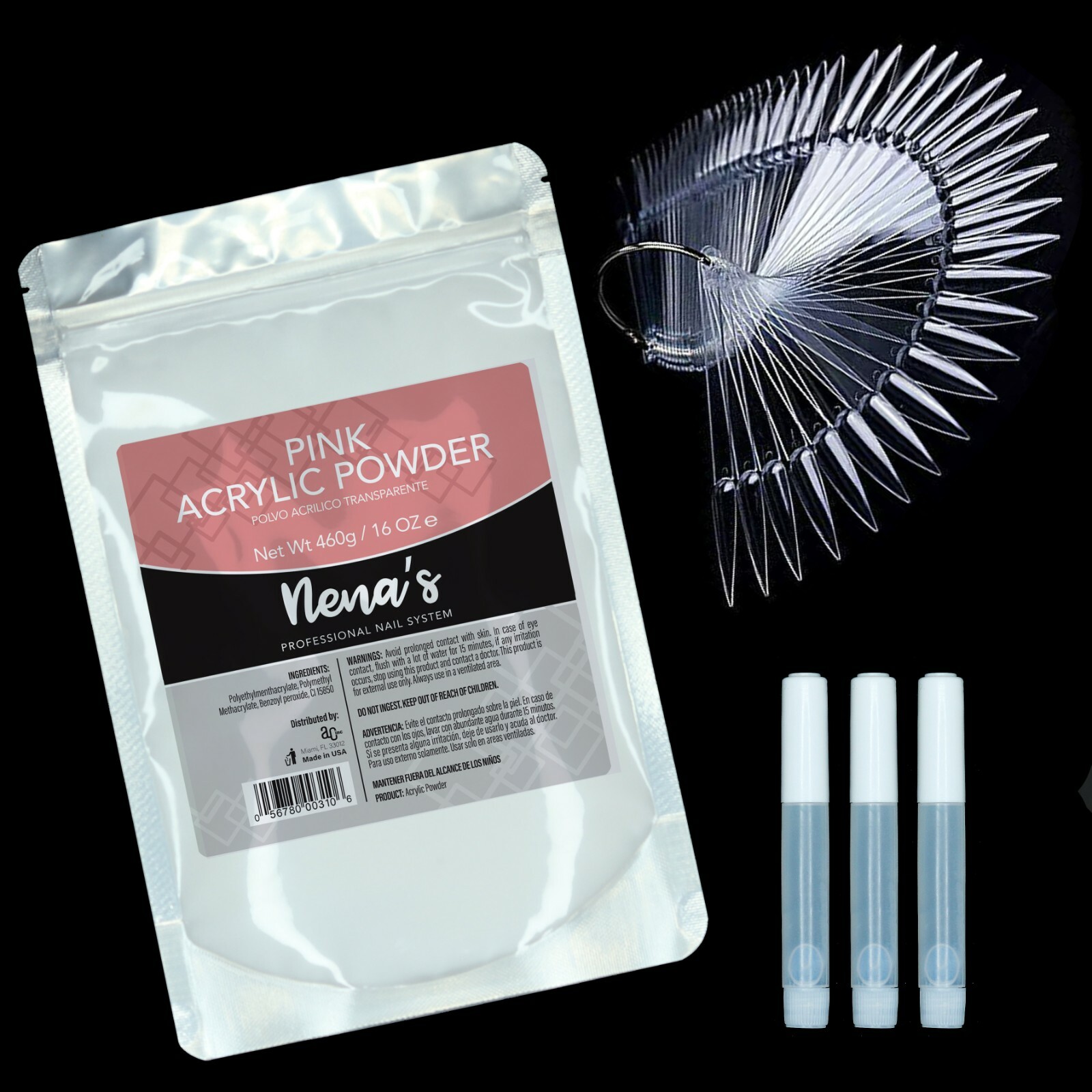 Nena's Superior Sculpting Powder Professional Acrylic Nail + Glue ...