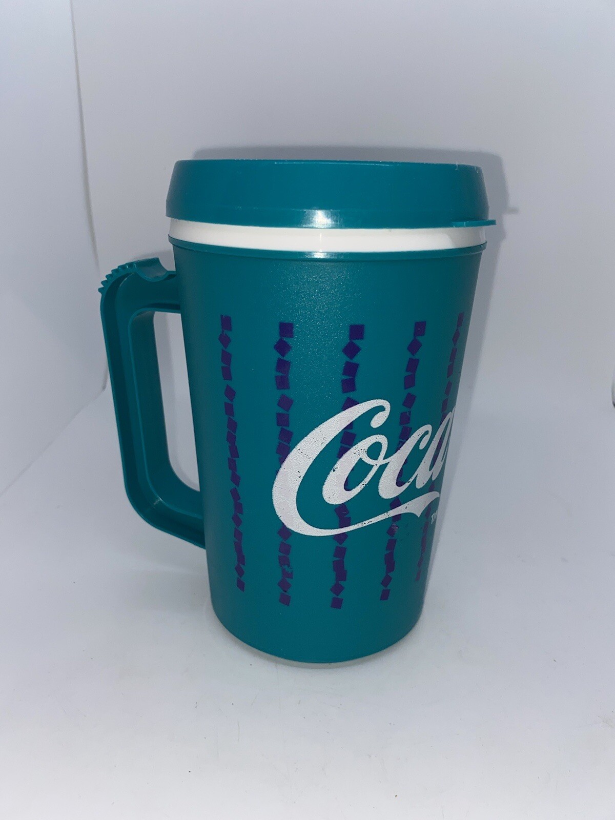 Vintage Coca Cola Coke Travel Mug Teal Purple 22oz Atlanta PL2 | eBay