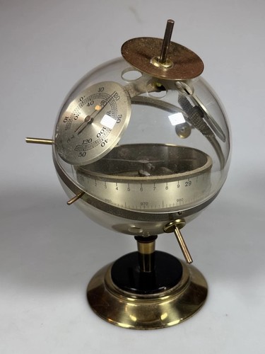 Vintage West Germany Sputnik Weather Station Globe Hygrometer Barometer ...