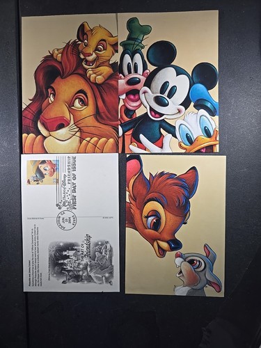 2004 US Postal Cards COMPLETE Set of 4. Disney Art of Friendship FDC ...