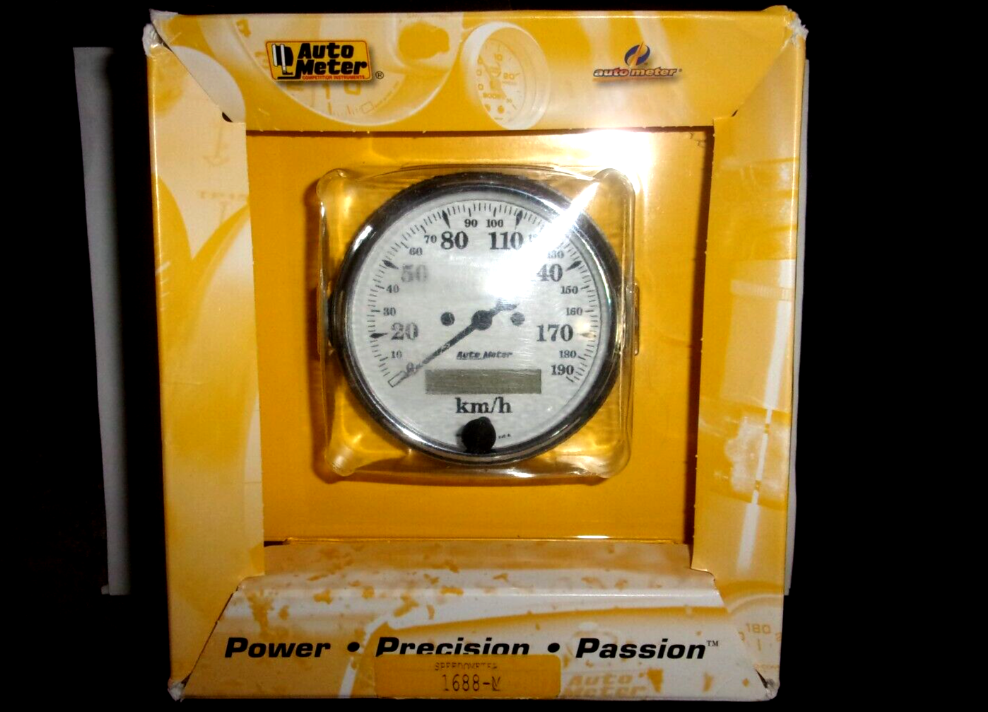 Autometer 1688-M Old Tyme White 3-1/8" PROGRAMMABLE SPEEDOMETER Gauge 0 ...