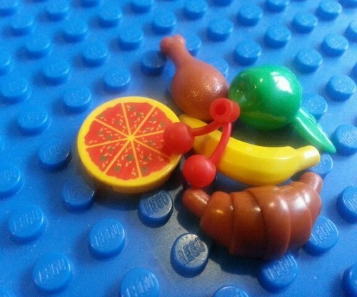 LEGO Minifig Food Croissant Banana Cherry Pizza Drumstick Apple ...