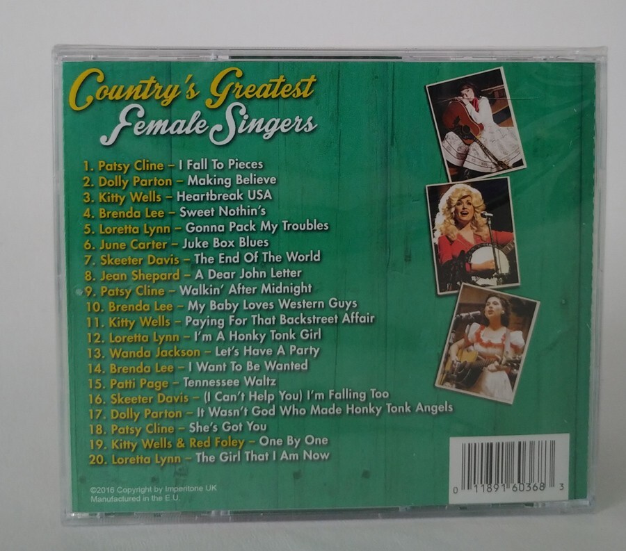 Country's Greatest Female Singers (CD) 20 Songs | eBay