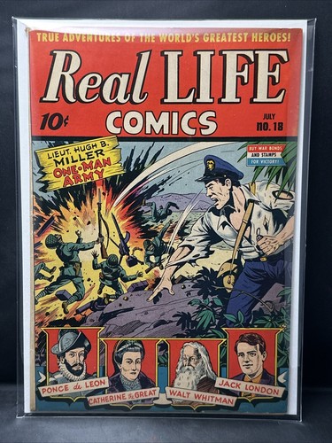 Real Life Comics #18 Schomburg Cover Art Nedor 1944 (5.0) War Bonds | eBay
