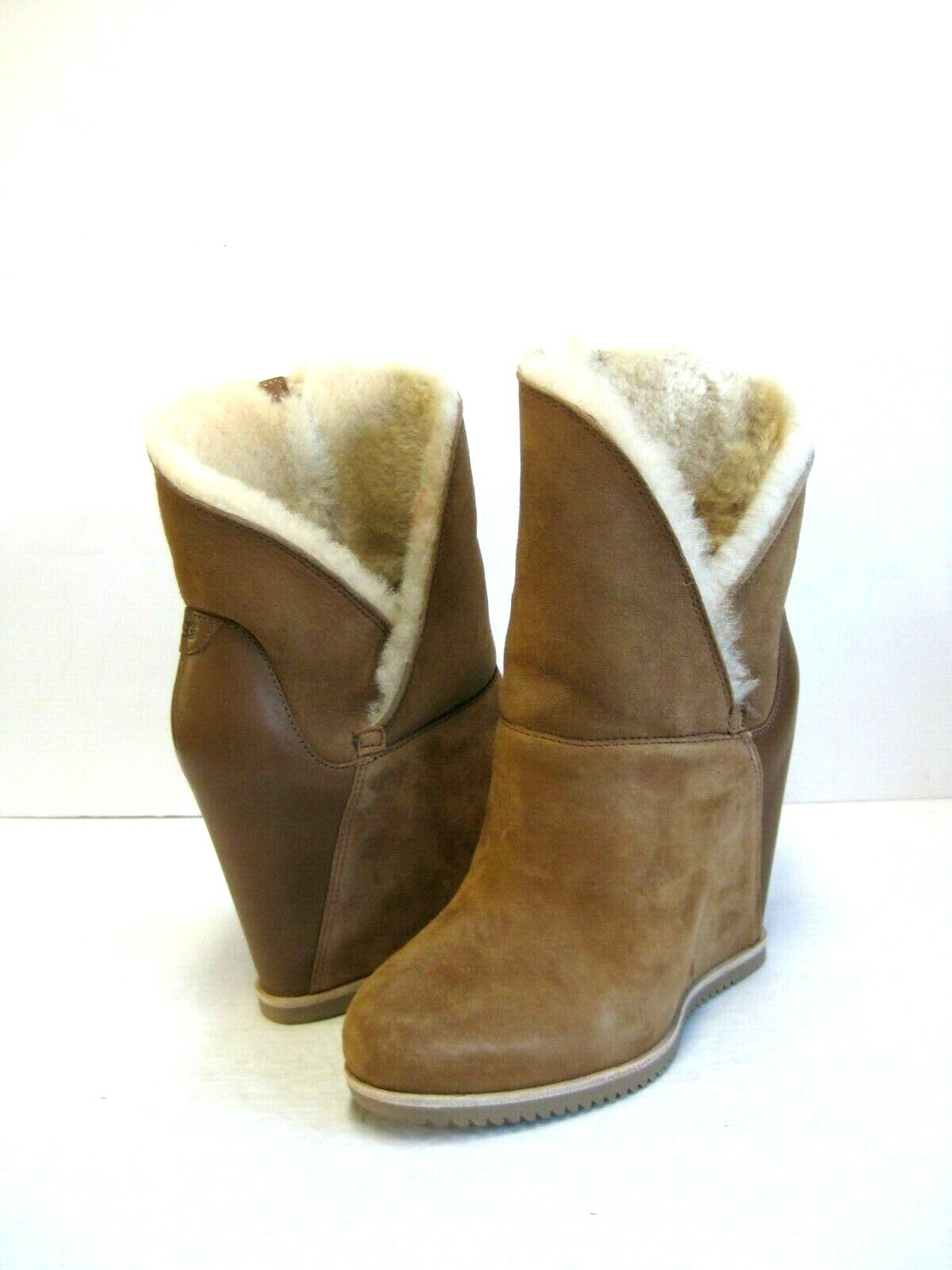 UGG CLASSIC MONDRI CUFF WOMEN WEDGE BOOTS CHESTNUT US 6.5 /UK 4.5 /EU ...