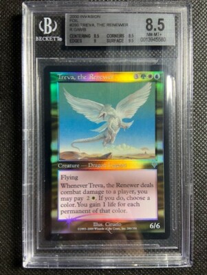 2000 MTG Magic The Gathering Invasion FOIL TREVA, THE RENEWER BGS 8.5 ...