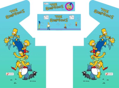 Simpsons Arcade Art Restoration Kit 4pc Side Art, Textured CPO ...