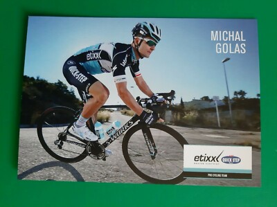 CYCLISME carte cycliste MICHAL GOLAS équipe ETIXX QUICK STEP 2015 | eBay