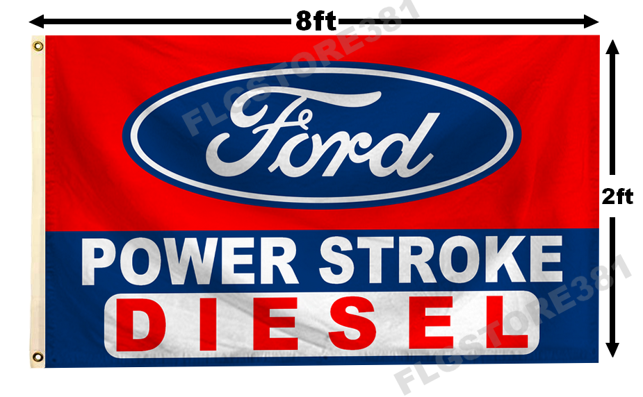 Ford Power Stroke Diesel Flag Banner 3x5ft Cummins Man Cave Wall Decor ...