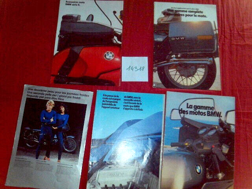 N°14318 / BMW ; 4 catalogues , 1 dépliant , 3 prospectus francais 1981 ...