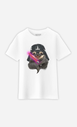 T-shirt enfants garçon manches courtes DARTH SLOTH couleur blanc | eBay