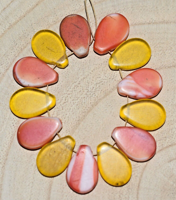 Antique Czech Molded Bohemian Tabular Tear Drop African Trade Wedding ...