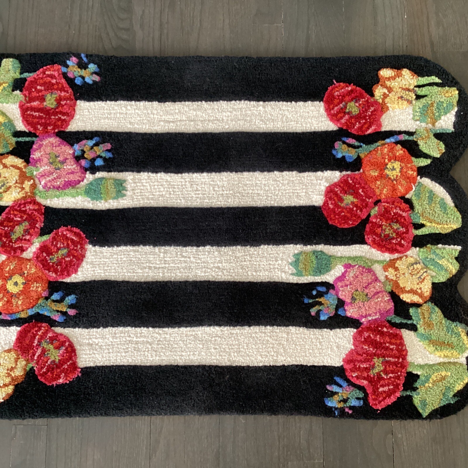 RETIRED Mackenzie Childs Poppy Field Rug 2’ x 3’ Wool 2014 | eBay