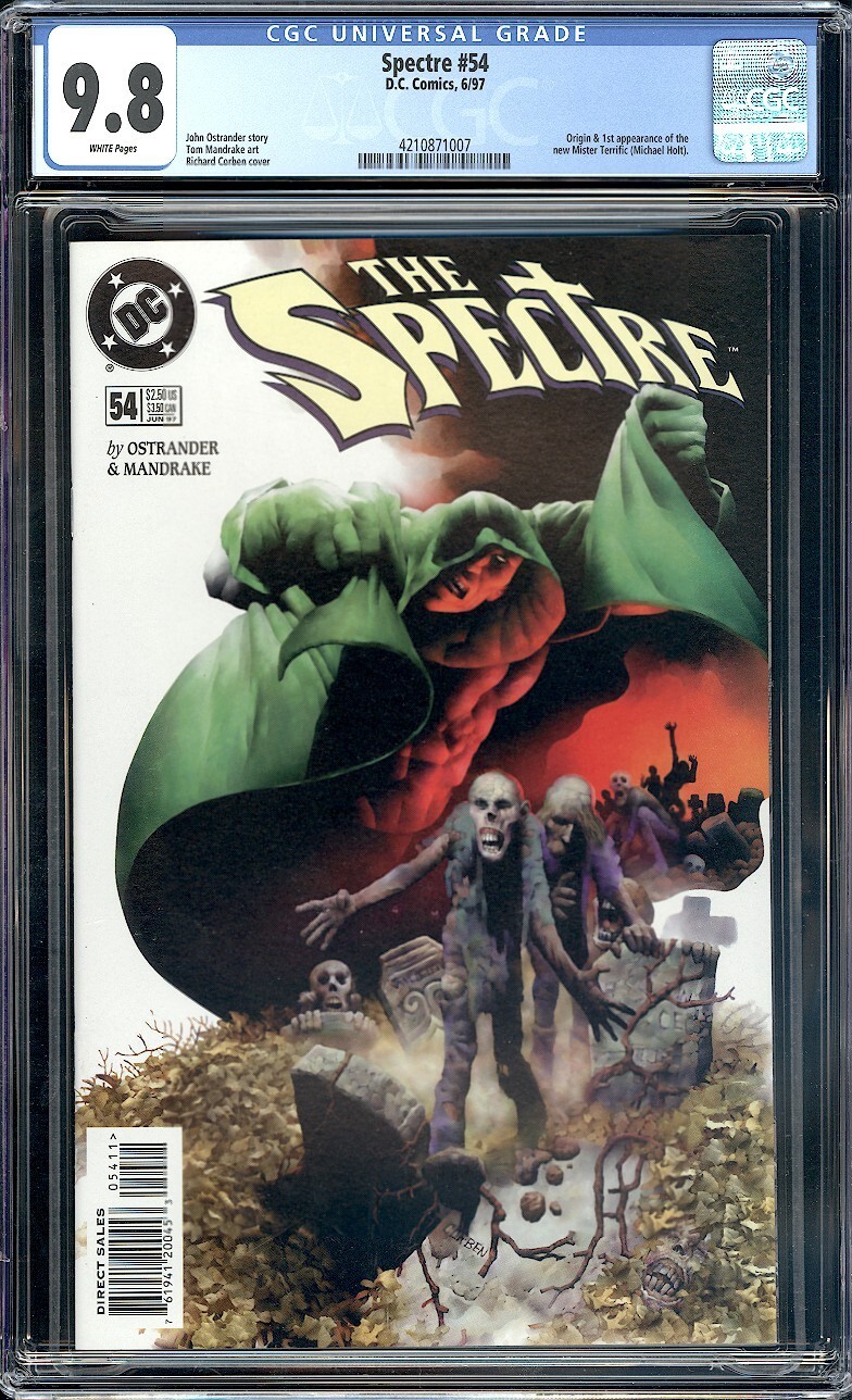 Spectre #54 CGC 9.8 Origin & 1st app. of the new Mister Terrific ...