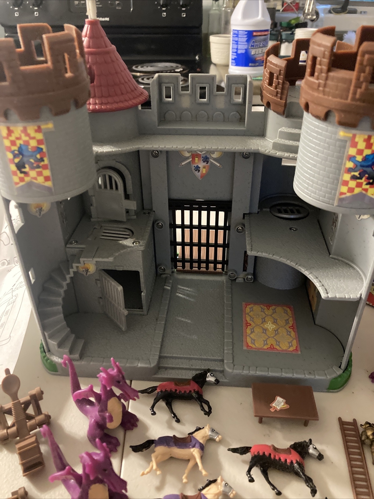 VERY RARE Blue Box Hidden Adventures Castle Play Set, Complete, MANY ...