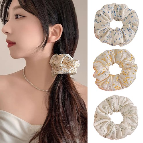 Stretch Hair Accessories Sweet Fabric Hair Ties High Elastic Rubber ...