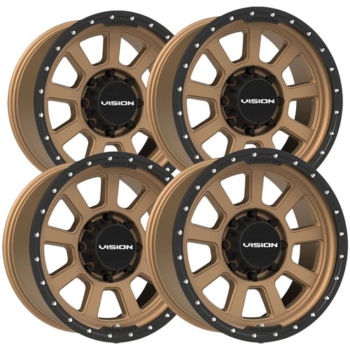 (Set of 4) Vision 350 Ojos 18x9 8x170 +12mm Bronze Wheels Rims 18" Inch ...