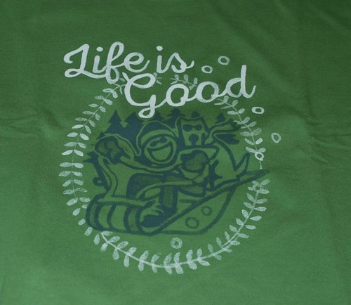 XL NWT Women's Life is Good Jake & Rocket Sled Green LS Crusher Tee | eBay