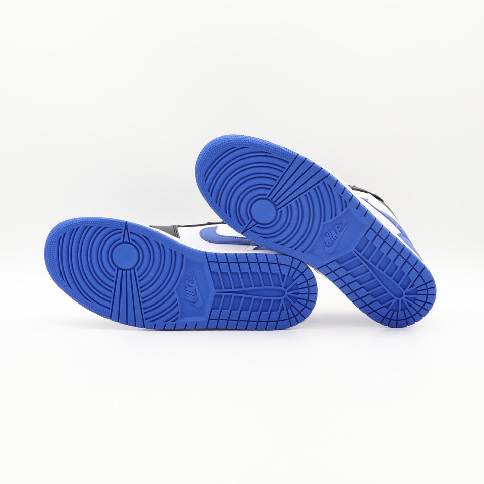 553558-140 Nike Air Jordan 1 Low Black White Alternate Royal Toe Blue ...