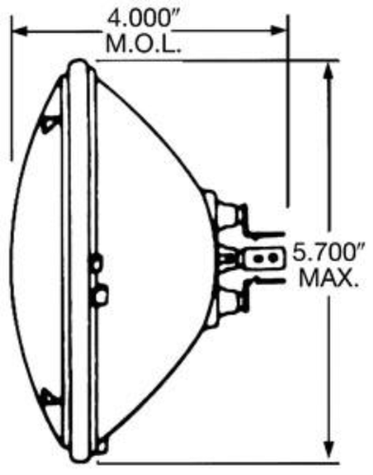 68-82 C3 Corvette OE Style 5 3/4" Headlight Bulb- 4000 5001 Hi & Low ...
