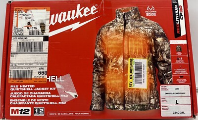 Milwaukee 224C-21 M12 Heated QuietShell Jacket Kit (RealTree Camo) OPEN ...