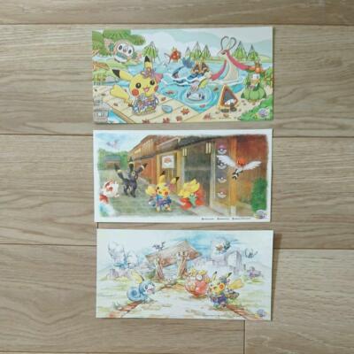 Pokemon Center Post card Postcard x 3 set KANAZAWA Pikachu online ...