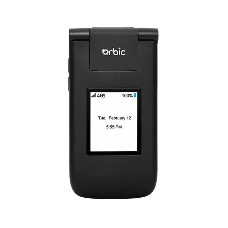 ORBIC Journey V RC2200L Postpaid 4G LTE Flip Phone Black (Unlocked ...