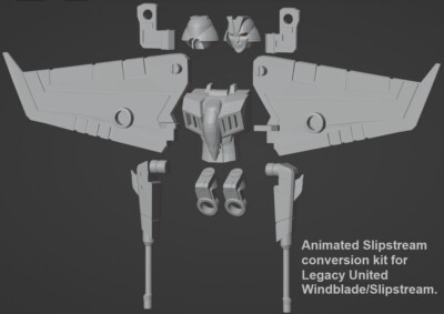 Slipstream Animated Unpainted Kit Transformers Legacy Studio Series ...