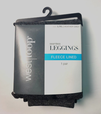 West Loop Soft Fleece Lined Seamless Leggings Black L/XL - NEW | eBay