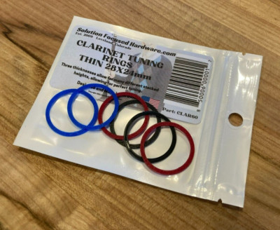 Thin Clarinet Tuning Rings, Big 6 pc Set Fits Many Models, Multiple ...