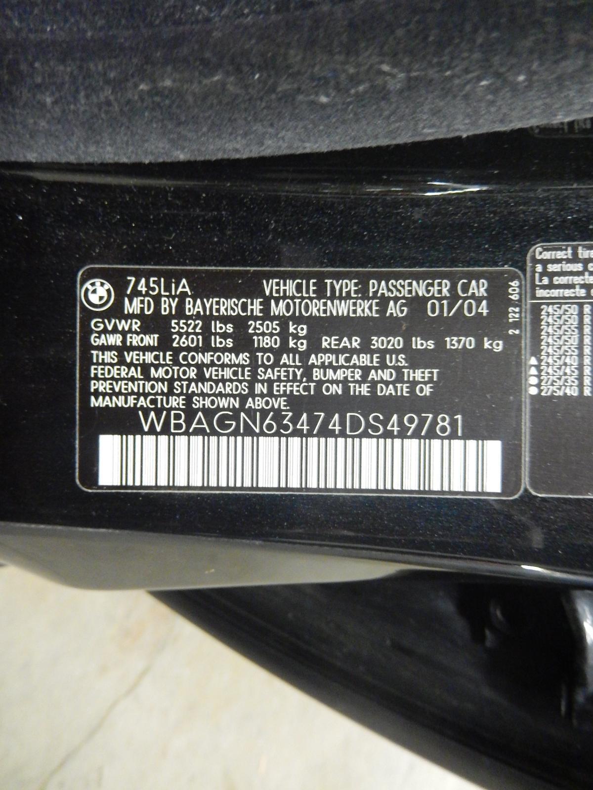 02 03 04 05 BMW 745i Left Front Suspension Knee w/o Electronic Damping ...