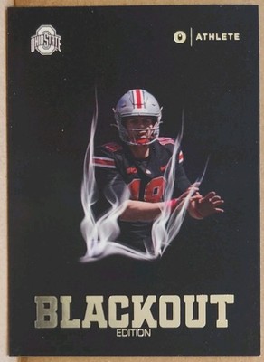 Will Howard 2024 Onit Ohio State Buckeyes Silver Foil Blackout SP | eBay