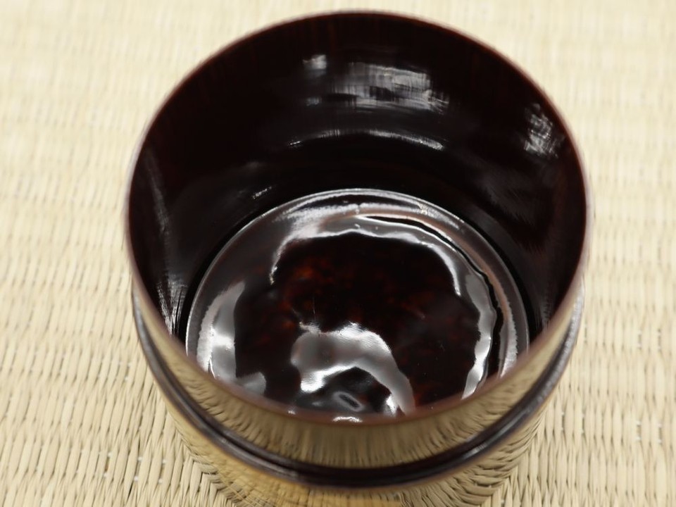 Japanese Bamboo Lacquer Tea Caddy Nakatsugi- Pine Grove Maki-e ...