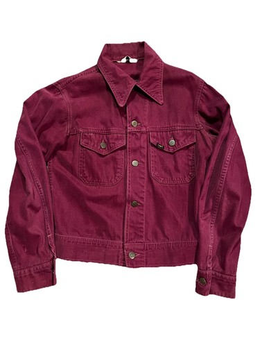 Rare 1970s Lee Red Moleskin Trucker Jacket Size Small | eBay