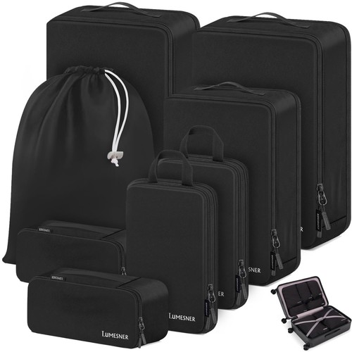Lumesner Compression Packing Cubes, 8 Set Travel Packing Cubes for ...