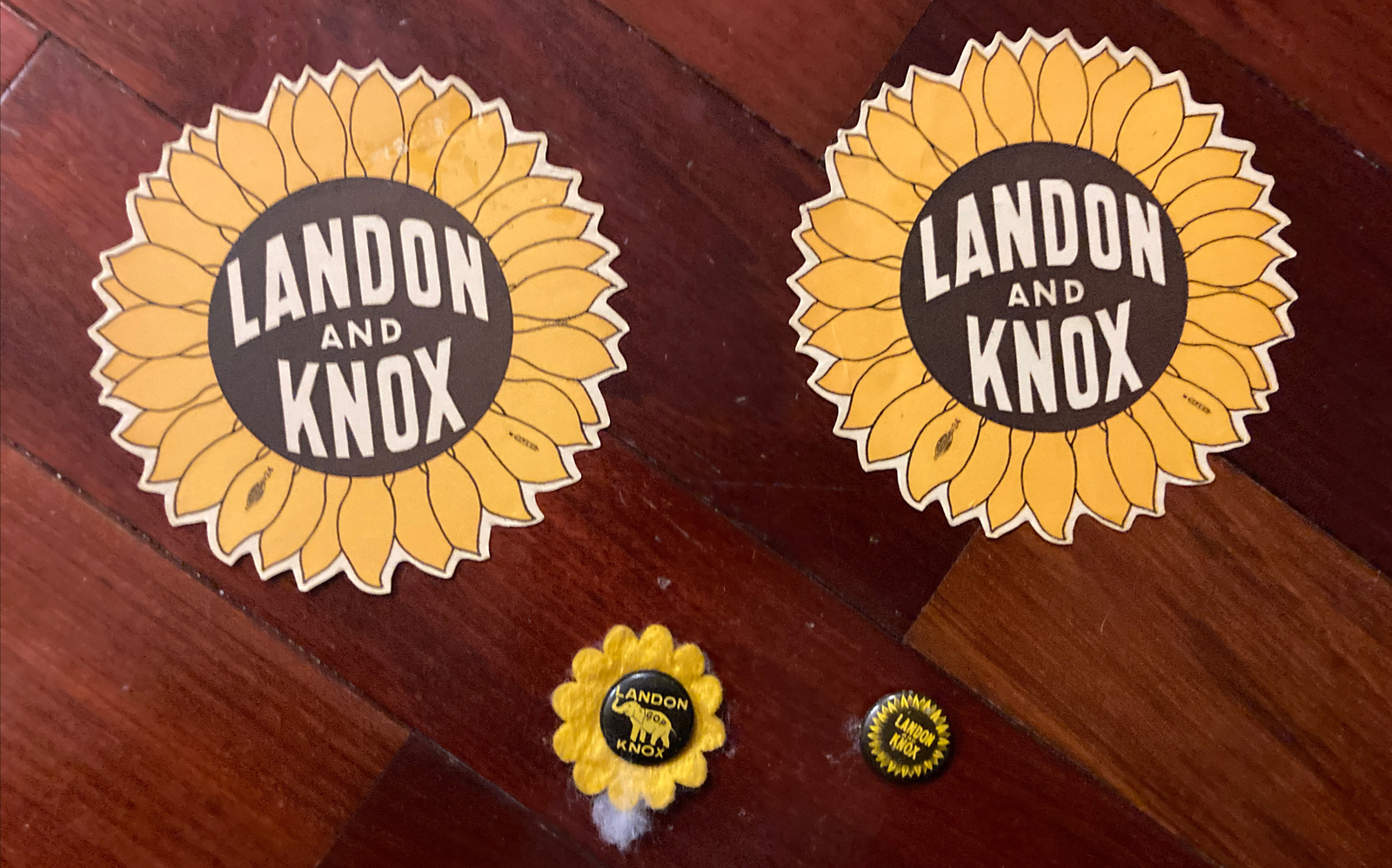Landon Knox 2 Decals 2 Pins Campaign Lot presidential buttons | eBay