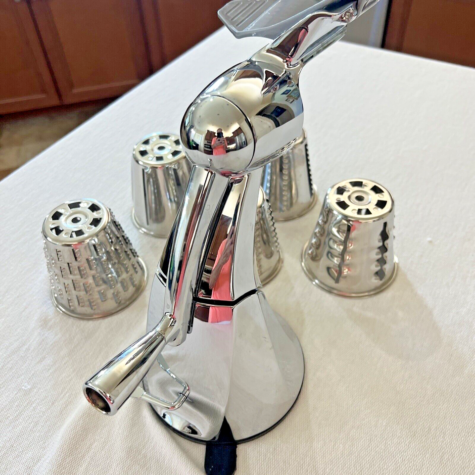 Manual Cone Food Processor, Slicer, Grater, Shredder w/ 5 Cones | eBay