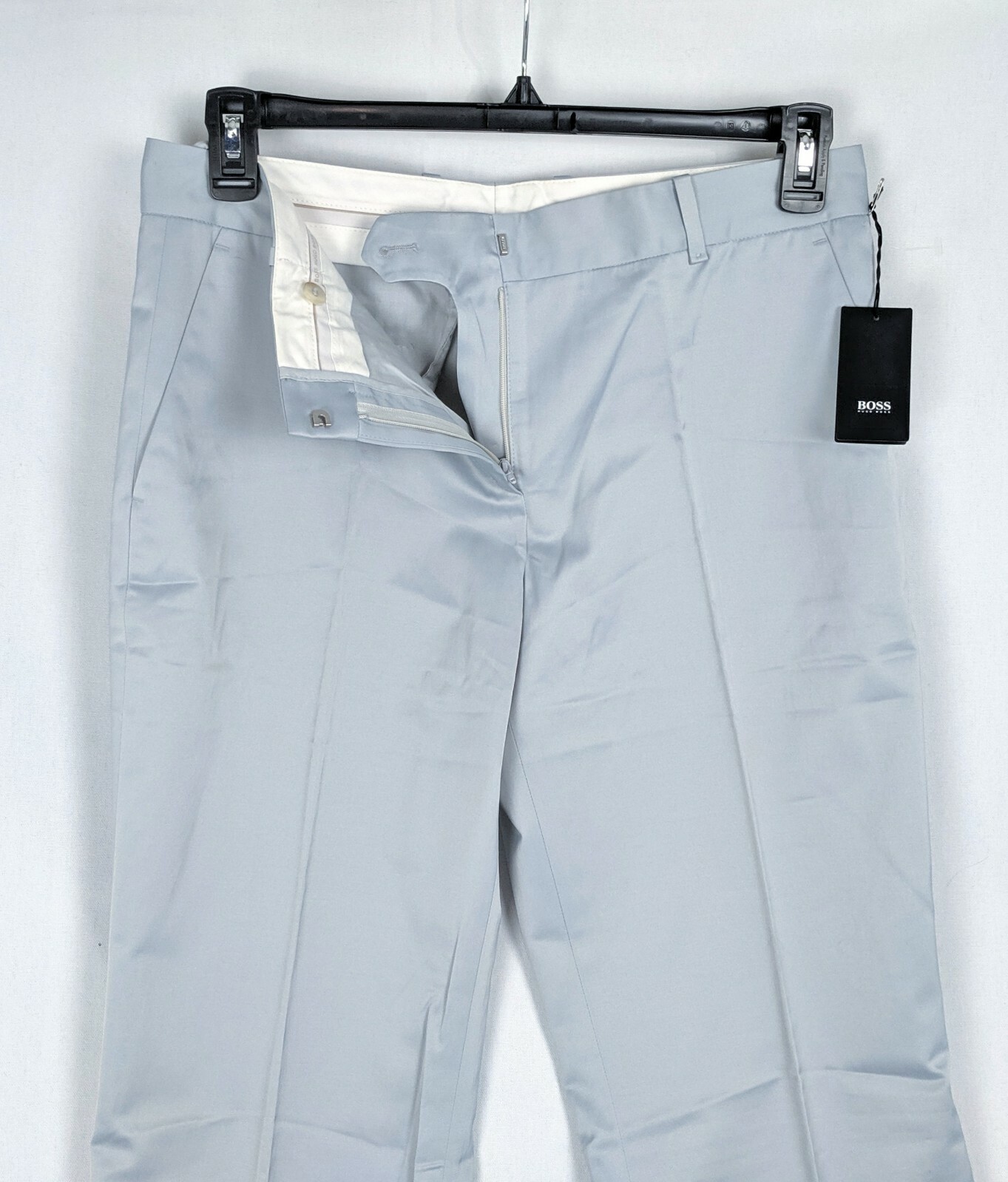 HUGO BOSS Black Label Luxury Dress Pants Trousers Gray Cotton Womens ...