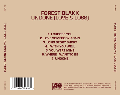Forest Blakk - Undone (Love & Loss) [Used Very Good CD] Explicit, Alliance MOD | eBay