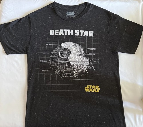 Star Wars DEATH STAR T-Shirt M Black Speckled SciFi Space Sith The ...