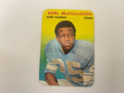 !970 Topps Super Glossy Football Cards Earl McCullouch Wide Receiver ...