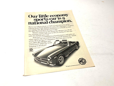 1973 MG Midget Print Magazine Ad | eBay