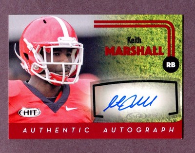 Keith Marshall 2016 Sage Collectibles Hit #A14 Autographed jhxb | eBay