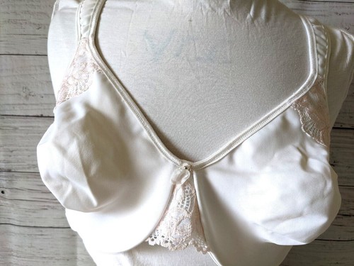WonderBra W1983 Underwired Bra White Comfort Strap Knit Lace Size C46 ...