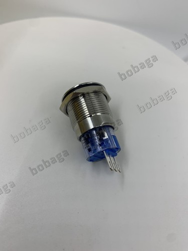 1PC self-resetting-locking stainless steel switch 19mm metal button YJ ...