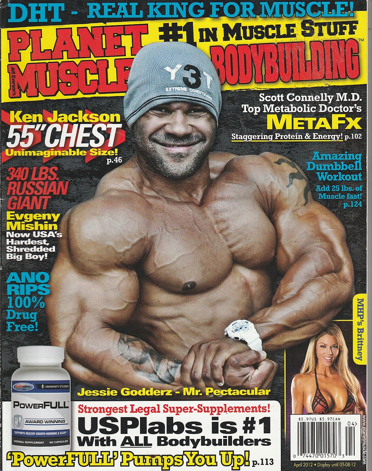 APRIL 2012 PLANET MUSCLE vintage body building magazine KEN JACKSON | eBay