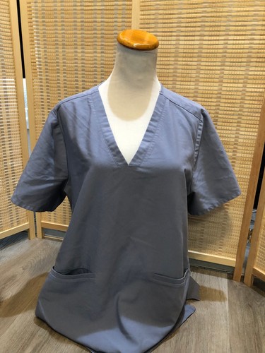 FIGS Nursing Scrubs Scrub Top Technical Collection Bluish Gray XL PO ...